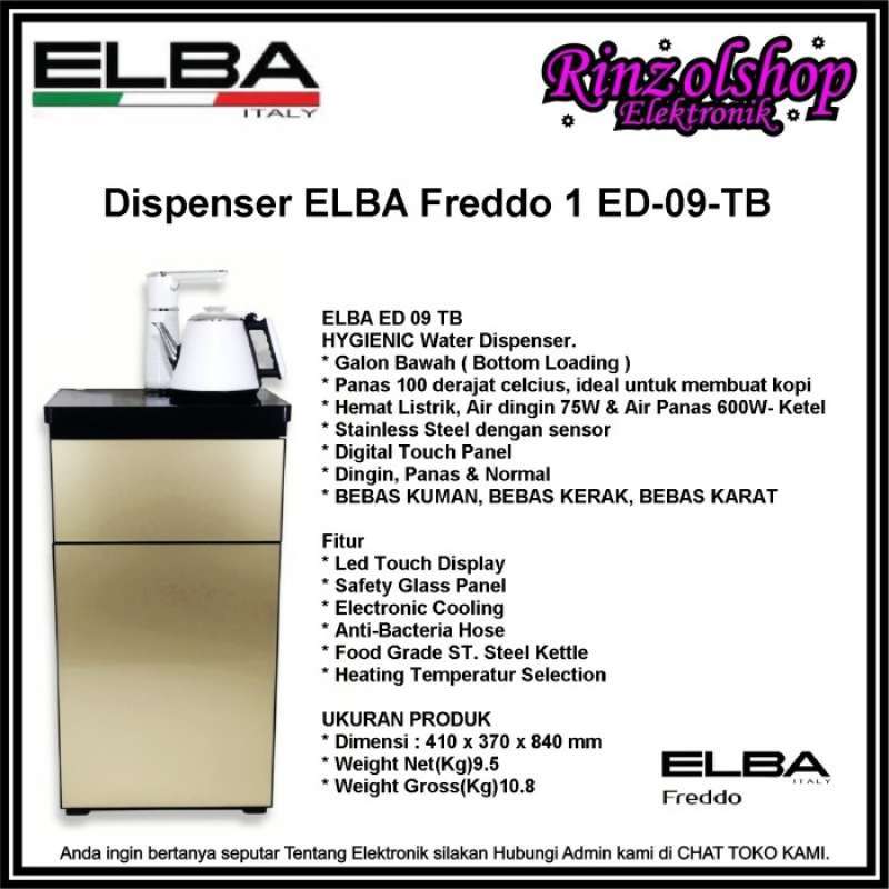 Jual Elba Water Dispenser Freddo Dispenser Air Galon Bawah Ed 09 Tb Di ...