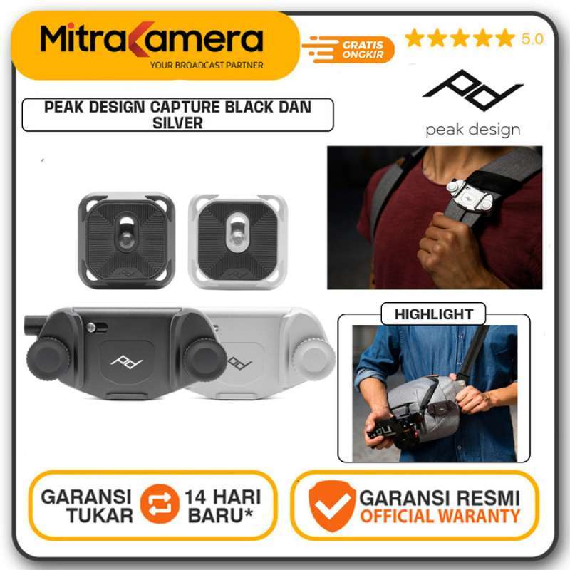 Promo Peak Design Capture Black Dan Silver Diskon 23% Di Seller Chaughar Store - Tegal Alur ...