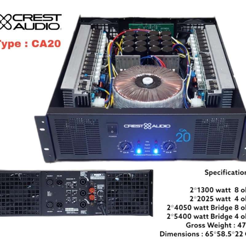 Promo Power Amplifier Crest Audio Ca20 /ca 20 Body Panjang Diskon 23% ...