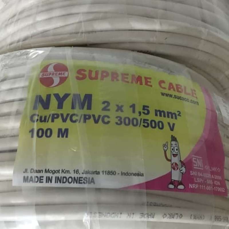 Promo Kabel Nym Supreme Cable 2x1.5 100m Diskon 23% Di Seller Ryoma ...