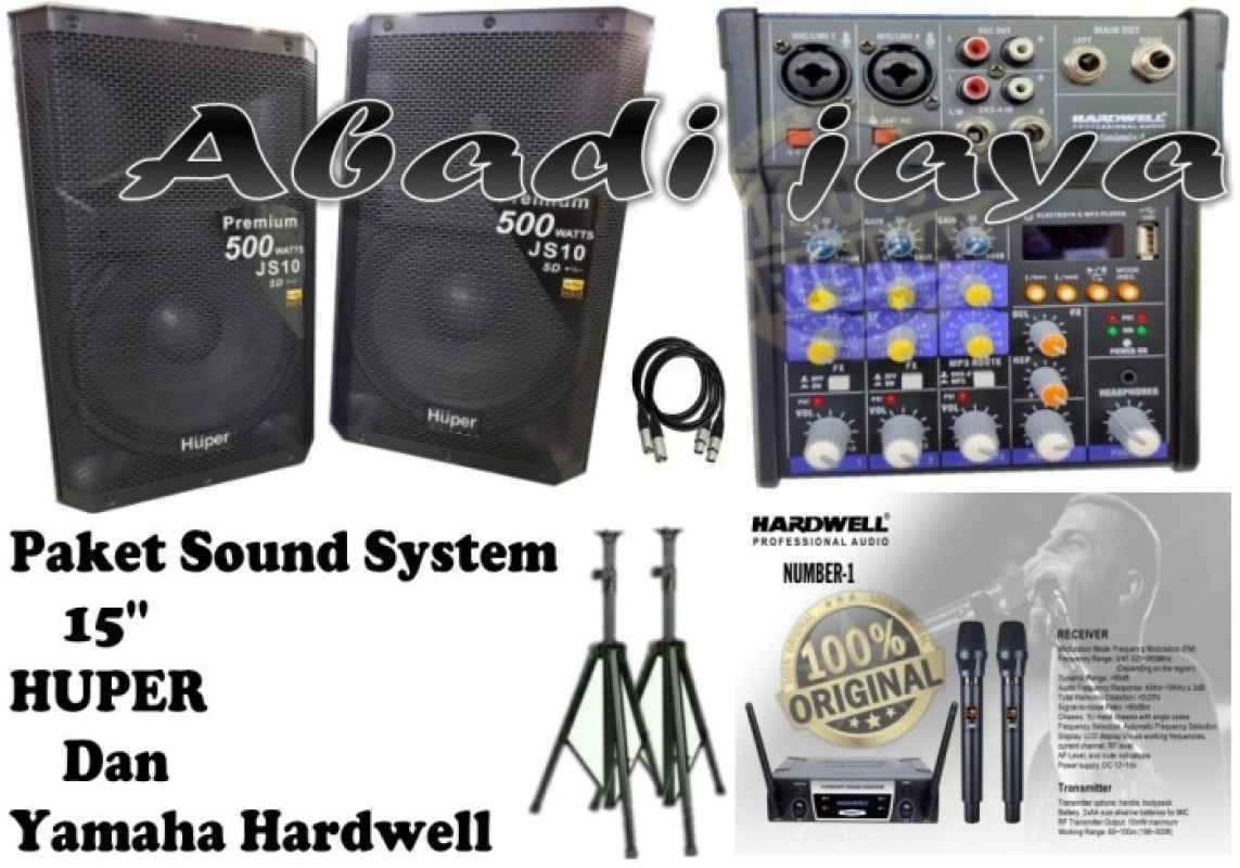 Promo Paket Sound System Huper Js10 15 Inch Dan Mixer Hardwell Minimix4 ...