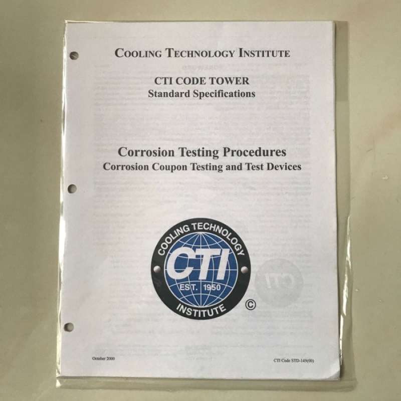 Promo Buku Standard Cti Std 149 00 Corrosion Testing Procedures Diskon ...