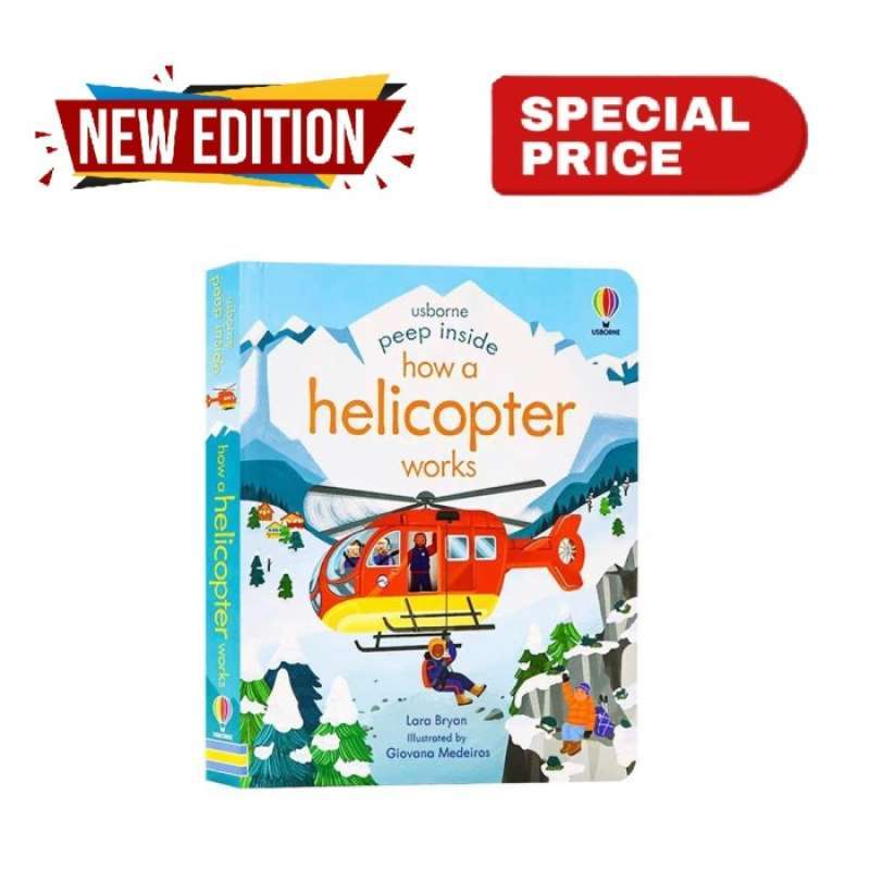 Promo Usborne Peep Inside How A Helicopter Works Board Book Diskon 23% ...