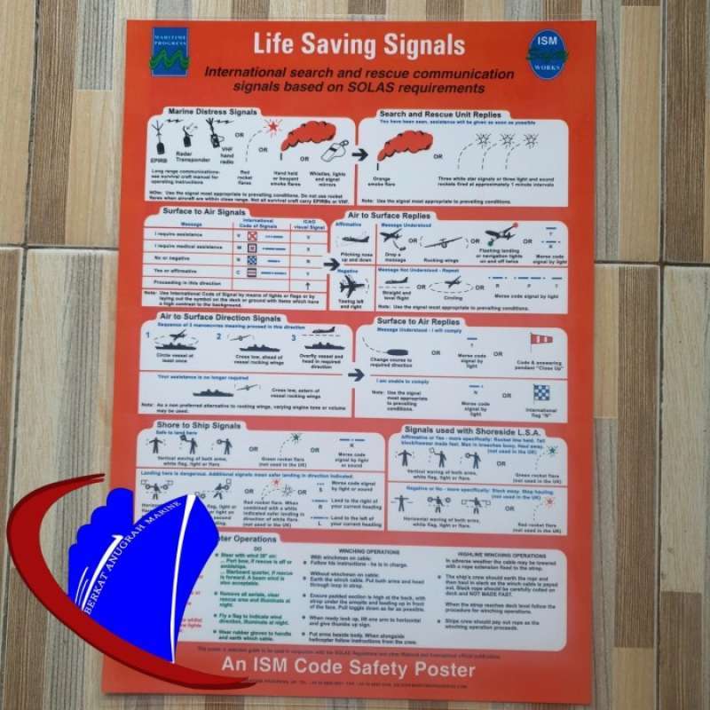 Promo Safety Poster Life Saving Signals Impa Code 331558 Diskon 23% Di ...