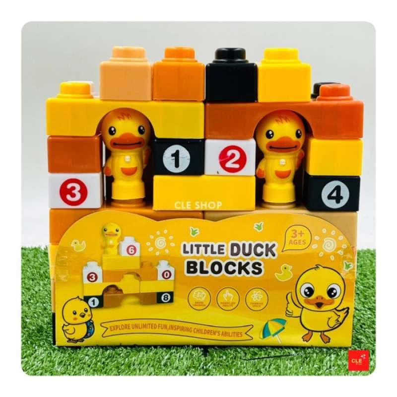 Promo Mainan Edukasi Anak Block Bebek Balok Susun Premium Diskon 35% Di ...