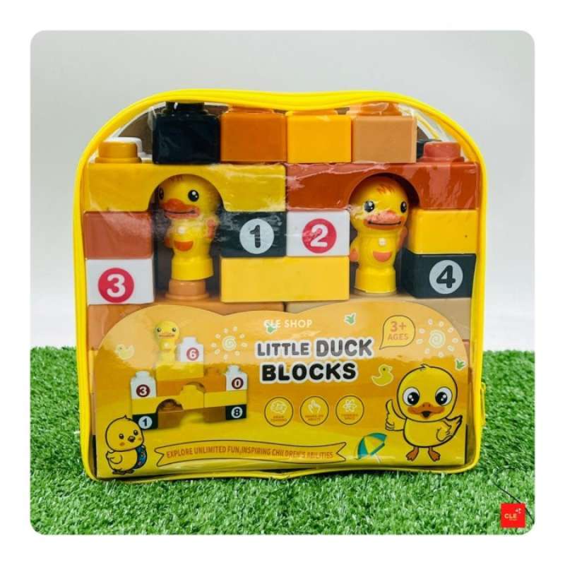 Promo Mainan Edukasi Anak Block Bebek Balok Susun Premium Diskon 35% Di ...