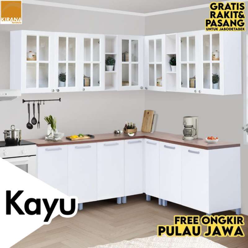Jual Full Kayu - Kitchen Set Atas Rak Dapur Modern Minimalis Nebraska ...