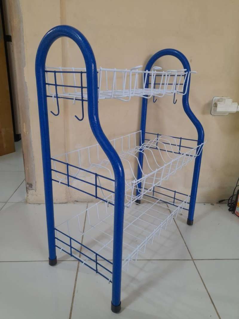 Jual Rak Piring 3 Susun Naga Besi Besar Jumbo Serbaguna Anti Karat ...