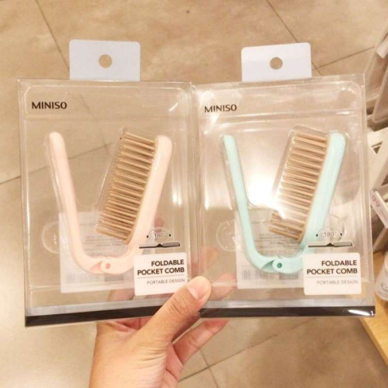 Jual Miniso Foldable Pocket Comb Portable Design / Sisir Lipat Di ...