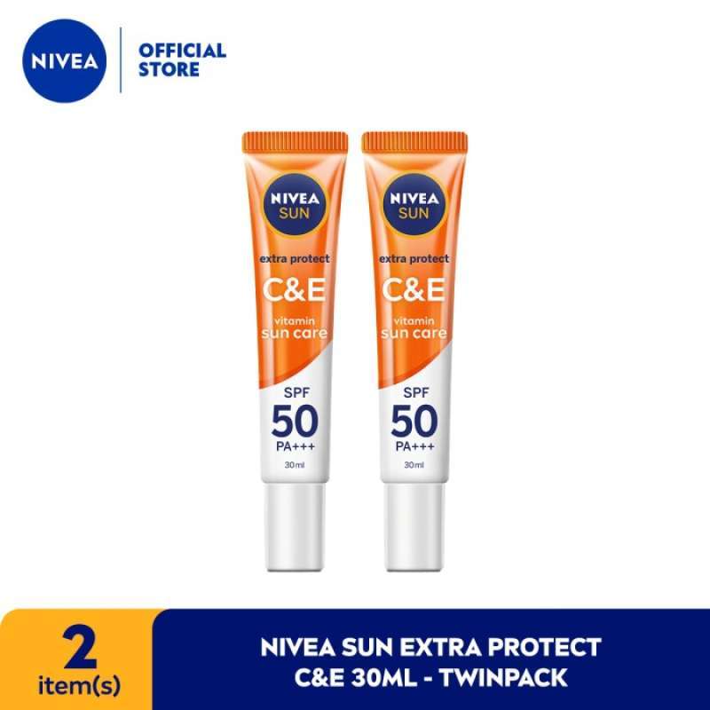 Jual Nivea Sun Face Serum Extra Protect C&e Spf50+ Pa+++ 30ml X2 Di ...