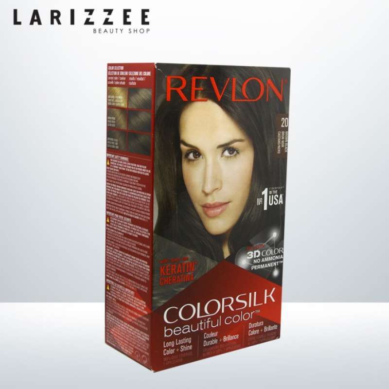 Jual Revlon Colorsilk Beautiful Color Hair Color 59x2ml - 20 Brown ...