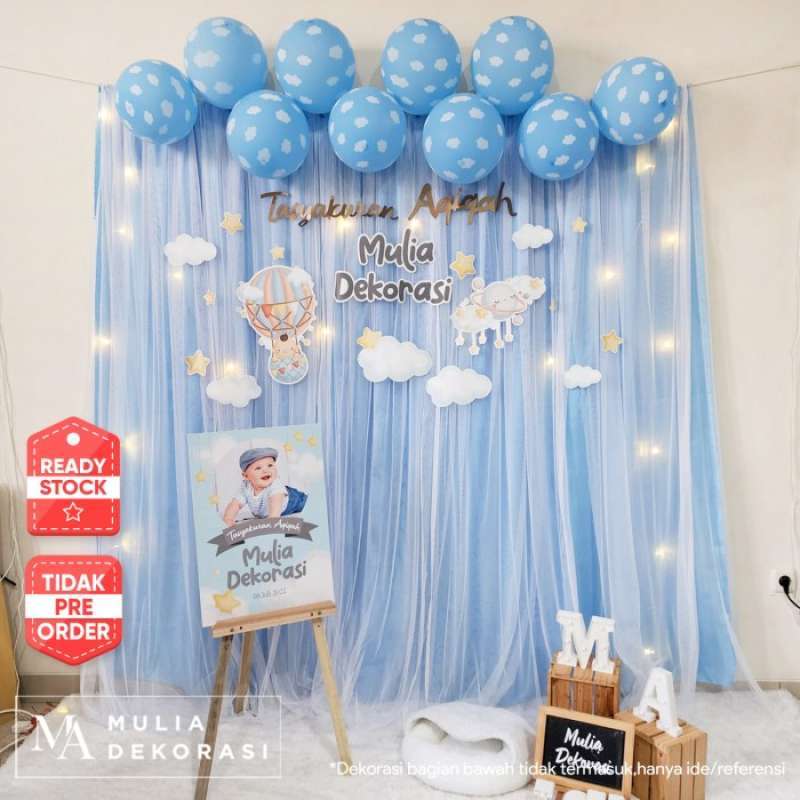 Jual Dekorasi Backdrop Syukuran Aqiqah Ulang Tahun Khitan Anak Paket ...