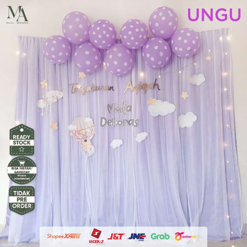 Jual Dekorasi Backdrop Syukuran Aqiqah Ulang Tahun Khitan Anak Paket ...