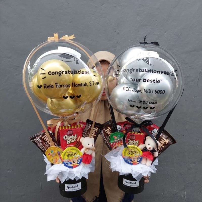 Jual Bouquet Bucket Balon/buket Balon Snack (model B) Utk Wisuda/ultah ...