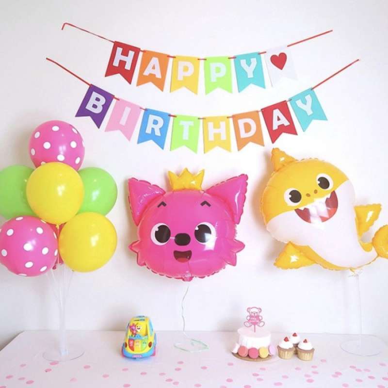 Jual Pinkfong Baby Shark Balloons Set With Pinwheel / Balon Kincir ...