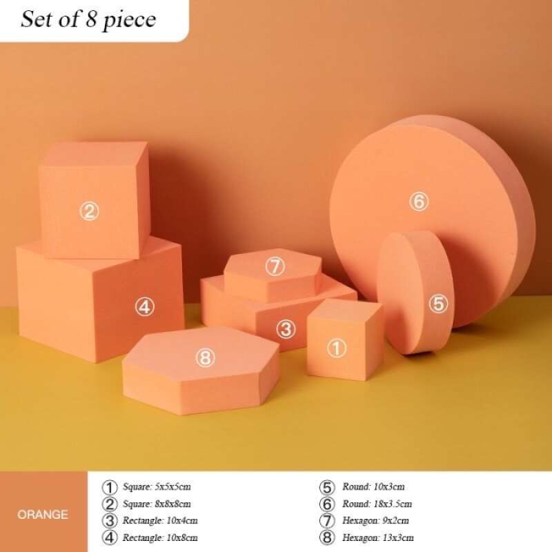 Jual Properti Foto Produk Set Isi 8 Balok Foam Geometric Cubes Photo ...