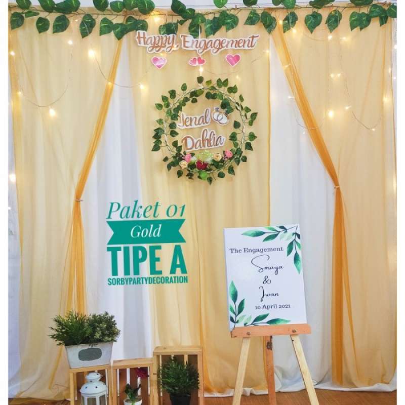 Jual Backdrop Background Photobooth Lamaran Wedding Atau Acara Arisan ...