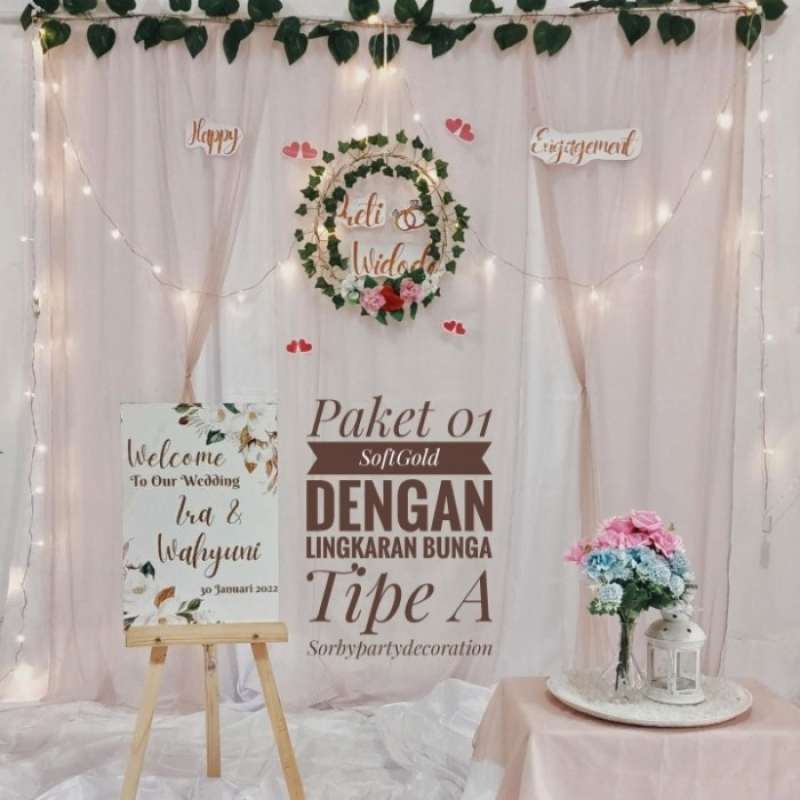 Jual Backdrop Background Photobooth Lamaran Wedding Atau Acara Arisan ...
