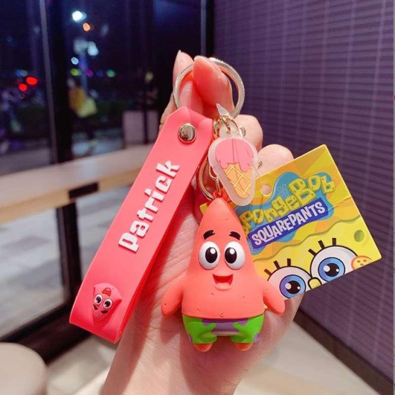 Jual Gantungan Kunci Keychain Spongebob Squidward Sandy Patrick Lucu ...
