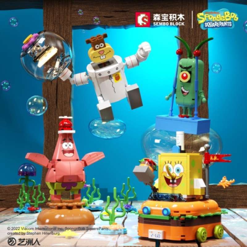 Jual Sembo Nano Block Spongebob Balok Susun Mainan Bangunan 3d Puzzle ...