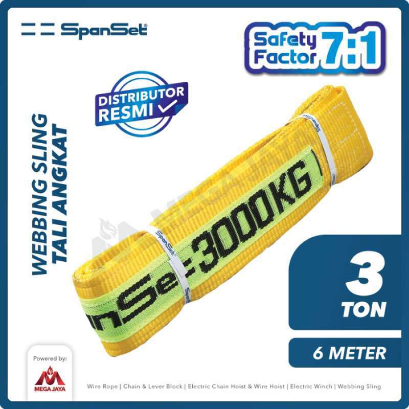 Jual Webbing Sling Belt / Tali Angkat 3 Ton X 6 Meter Spanset Di Seller ...