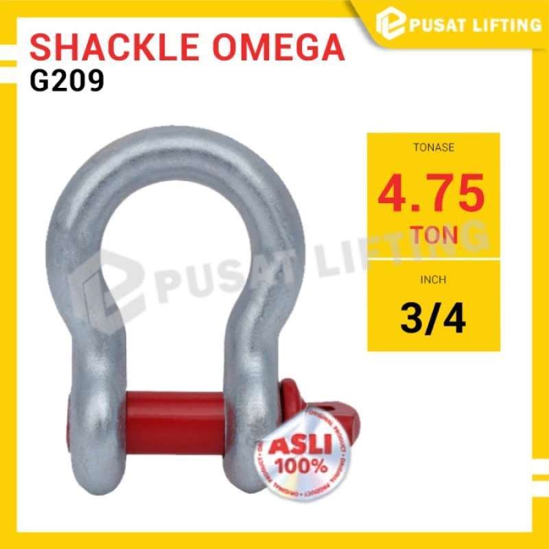 Jual Bow Shackle Omega 3/4 Inch 4.75 Ton Screw Pin Model Type G 209 Di ...