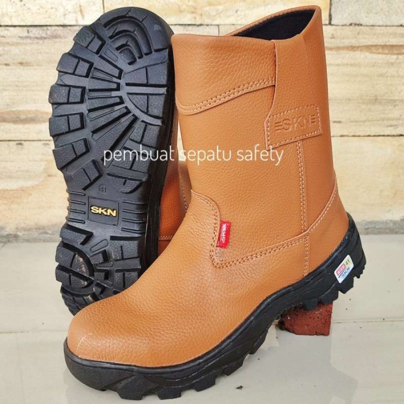 Jual Sepatu Safety Boot King Skn Kulit Buatan Ujung Besi Terlaris Septi ...