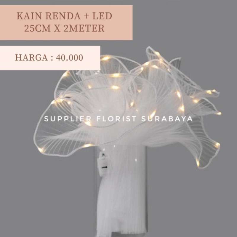 Jual Renda Bunga + Led Dengan 3 Macam Tipe Nyala Lampu Untuk Pemanis ...