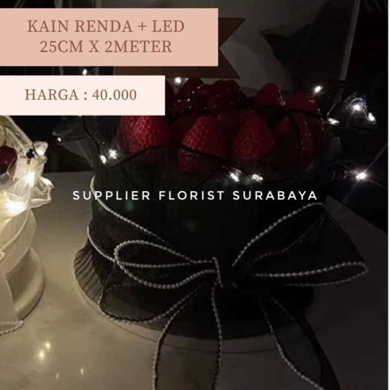 Jual Renda Bunga + Led Dengan 3 Macam Tipe Nyala Lampu Untuk Pemanis ...