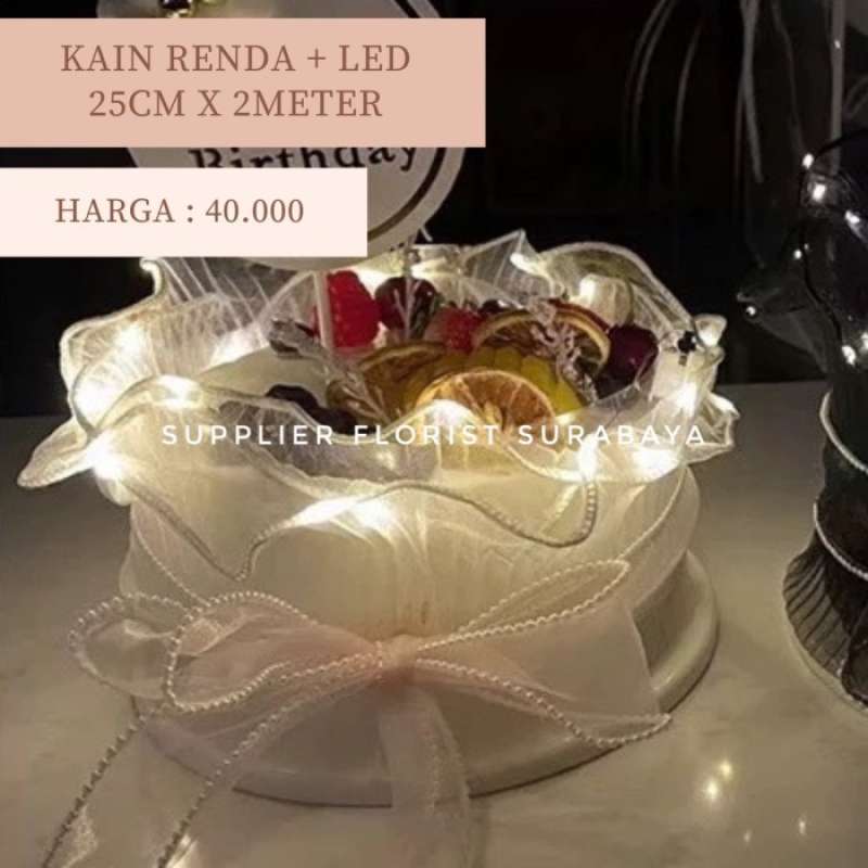 Jual Renda Bunga + Led Dengan 3 Macam Tipe Nyala Lampu Untuk Pemanis ...