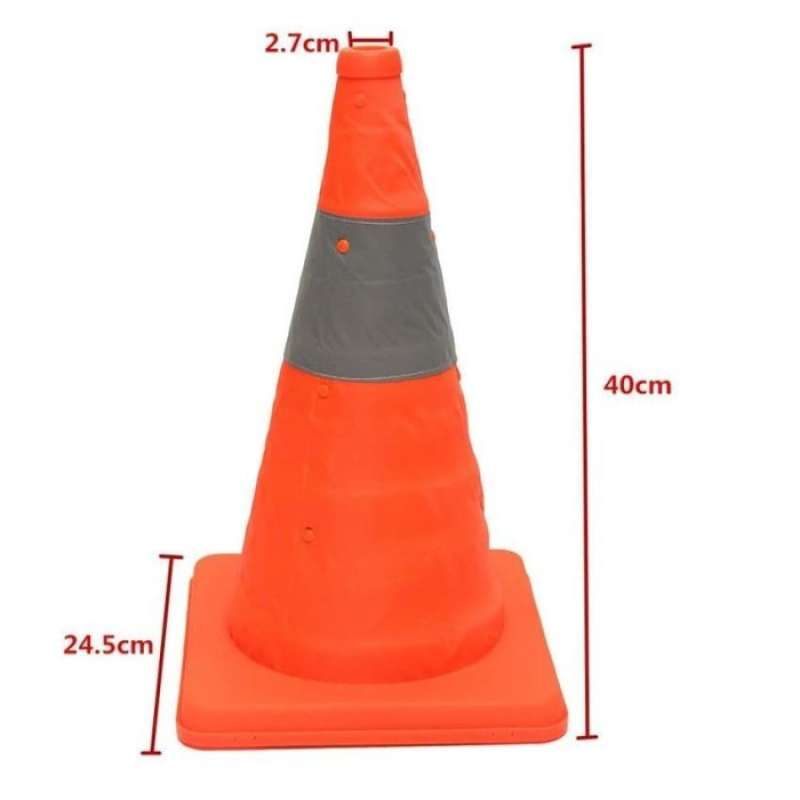 Jual Foldable Traffic Cone Emergency Kerucut Segitiga Lipat Mobil 45cm ...