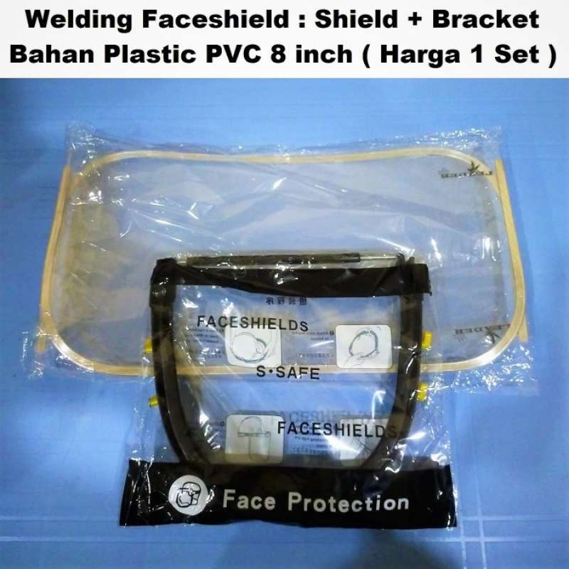 Jual Welding Face Shield With Visor For Safety Helmet Kaca Kedok Las ...