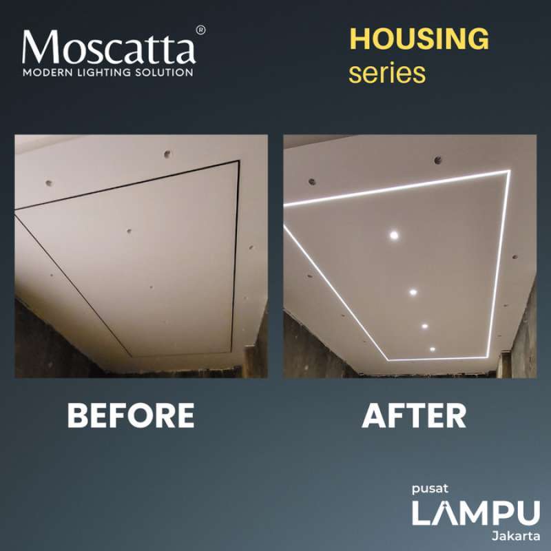 Jual Moscatta Rumah Led Strip Aluminium Profile Black Sayap Hitam Wing ...