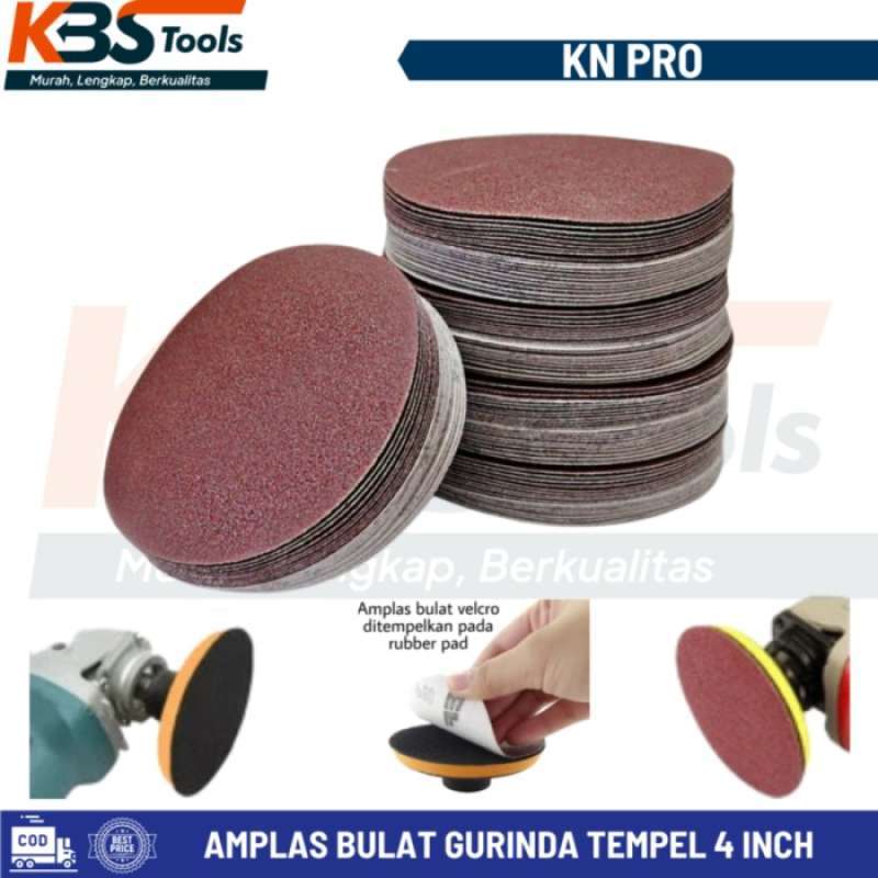 Jual Amplas Bulat Gerinda 4 - Amplas Bulat Tempel Gurinda 4 Inch 100 ...