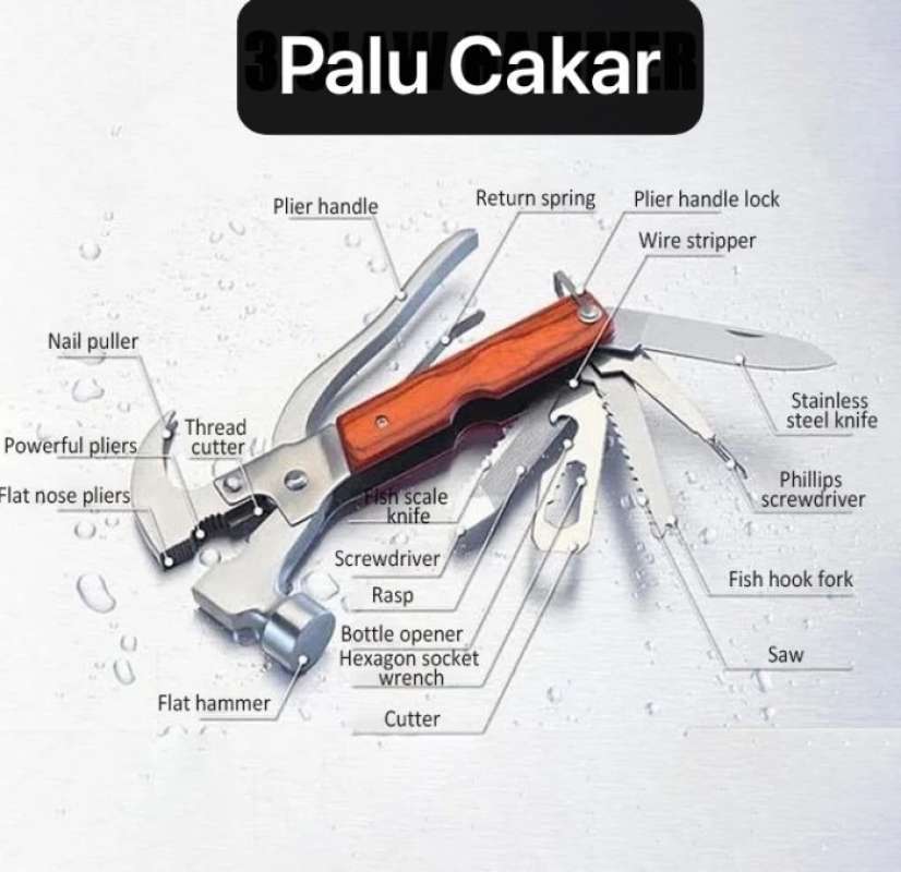 Jual Palu Saku Serbaguna Tang Obeng Multifungsi Plier Saw Bottle Opener ...