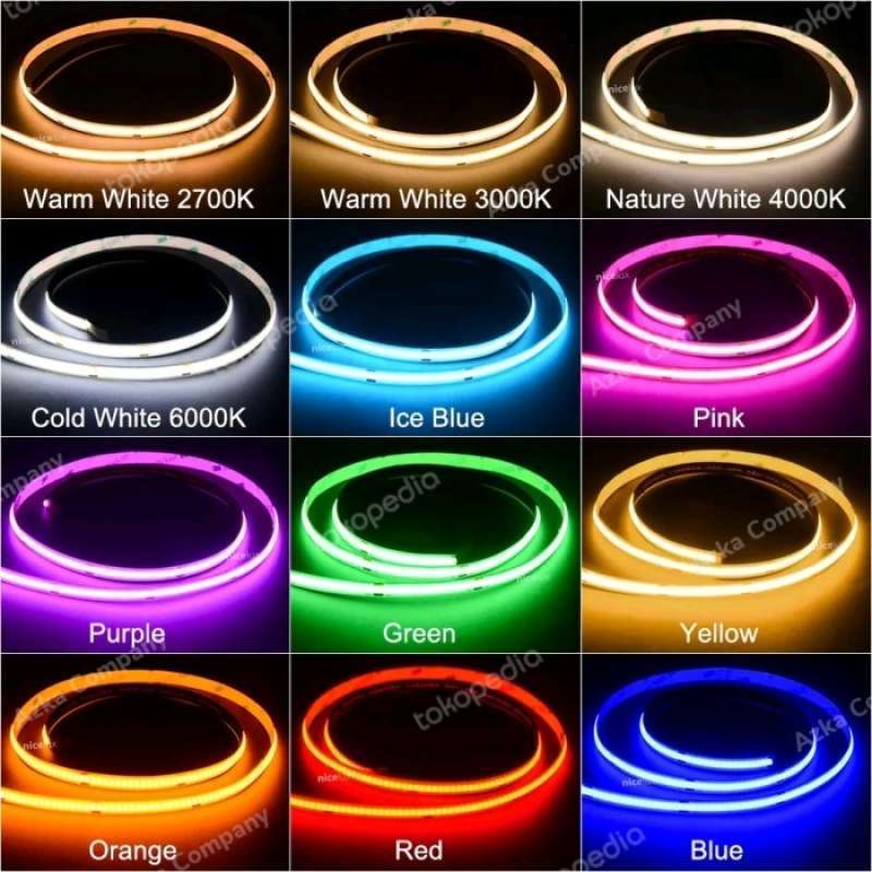 Jual Cob Led Strip 12v Lebar 4mm Per 50cm - Orange Di Seller Aghanim ...