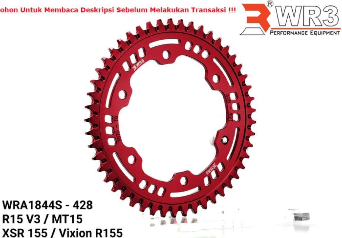 Promo Gear Racing Wr3 Wra1844-428/ Mt15 /xsr155/vixion R 155 52t-56t ...