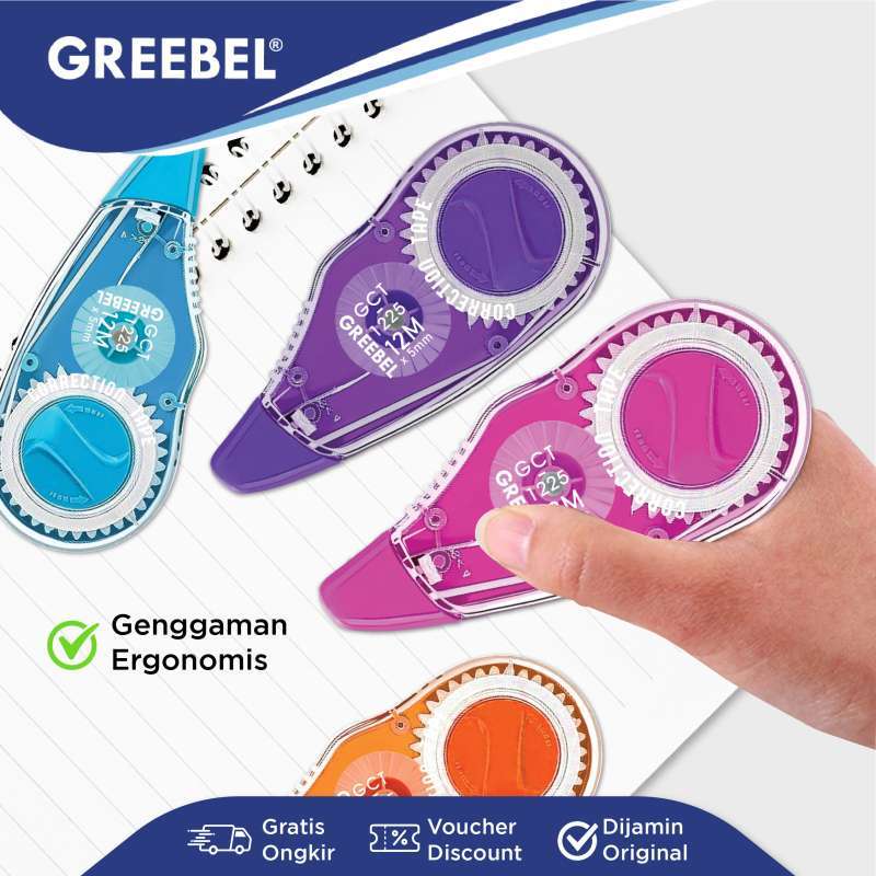 Promo Greebel Correction Tape Gct-1225/ Tip-ex Kertas Roll, Tipe X ...