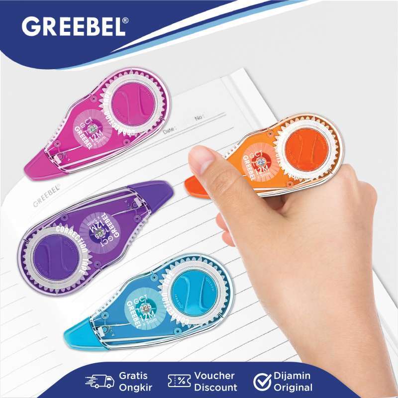 Promo Greebel Correction Tape Gct-1225/ Tip-ex Kertas Roll, Tipe X ...