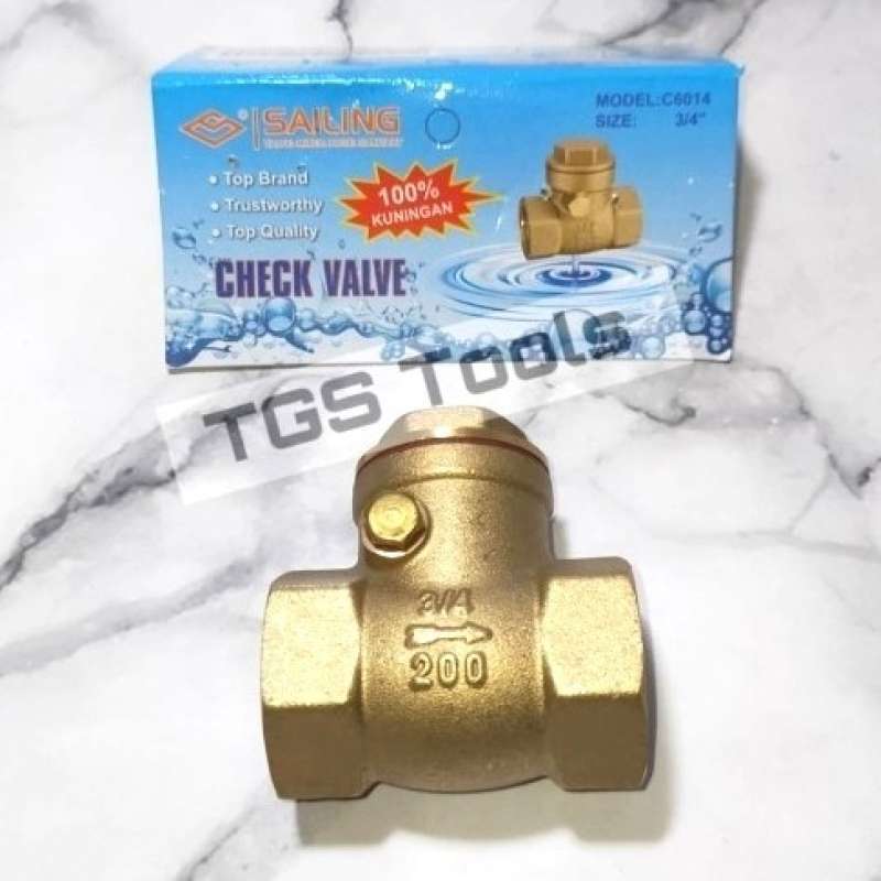 Jual Check Valve 3/4 Inch - Klep Tabok - Swing Check Valve - Onda ... Jual Check Valve 3/4 Inch - Klep Tabok - Swing Check Valve - Onda ...