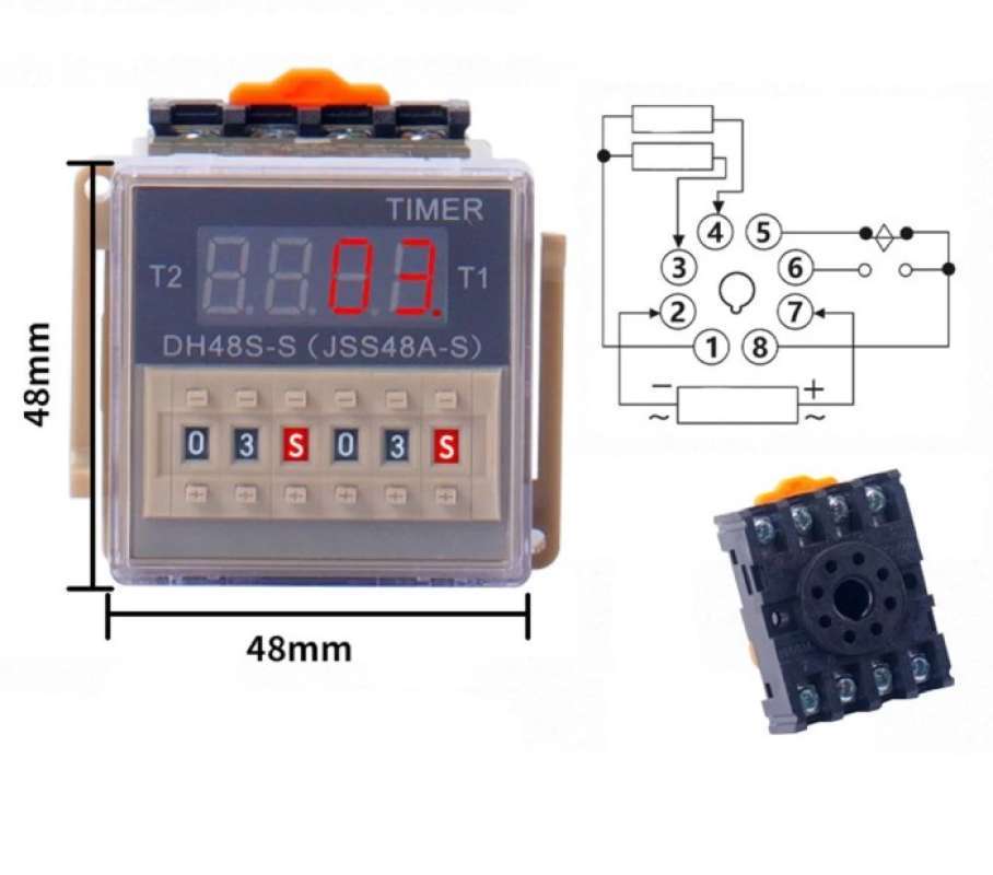 Jual Dh48s-s Relay Twin Counter Digital Precision Delay Timer Dh48s ...