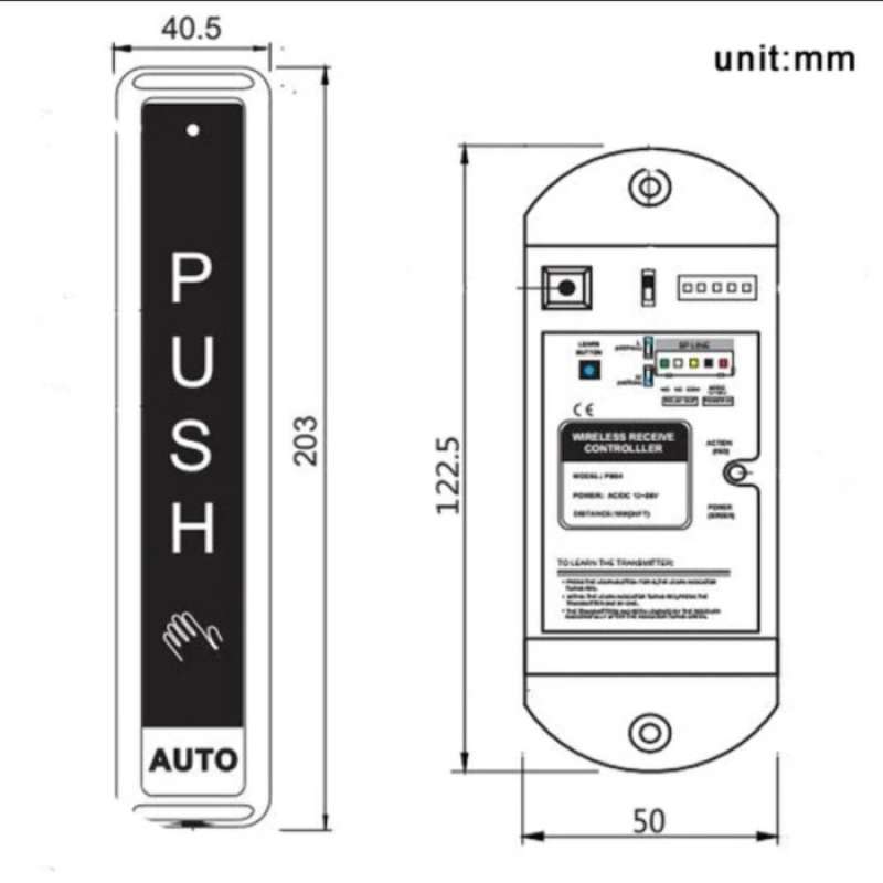 Jual Switch Automatic Door Opening | Wireless Push Button Sliding Door ...
