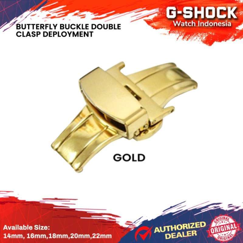 Promo Automatic Push Button Buckle Butterfly Clasp 14mm 16mm 18mm 20mm ...