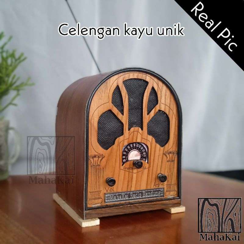 Jual Celengan Unik Kayu Bentuk Radio Vintage Jadul Hiasan Cafe Dekorasi ...