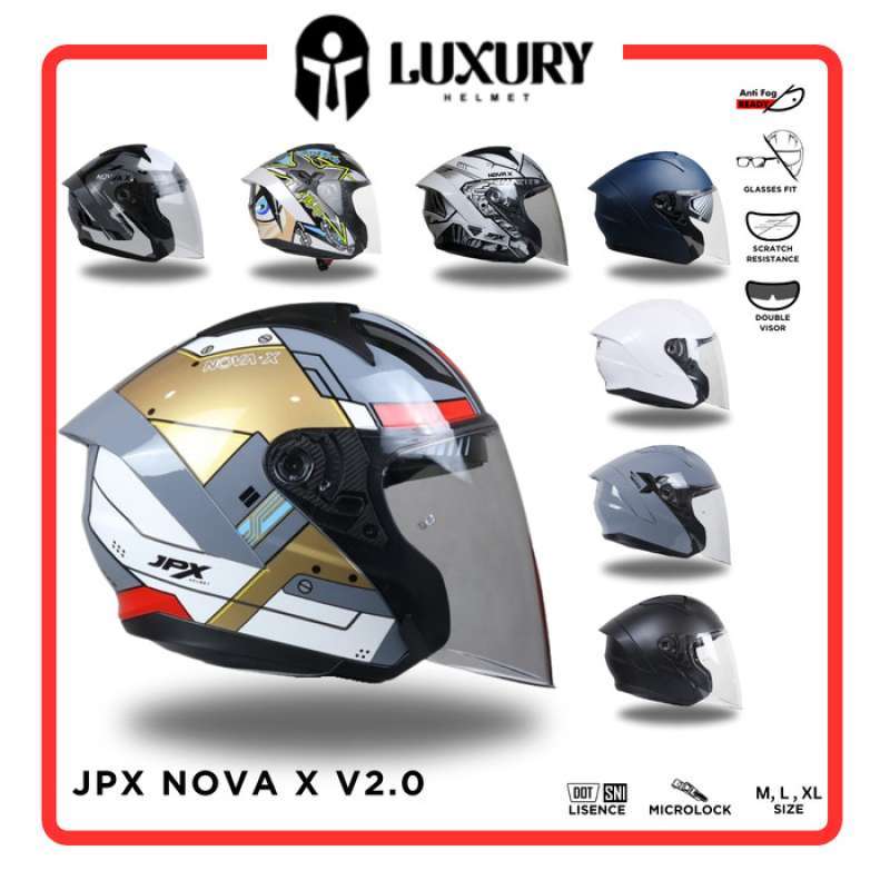 Jual Helm Half Face Jpx Nova X V2.0 Double Visor Di Seller Move-id ...