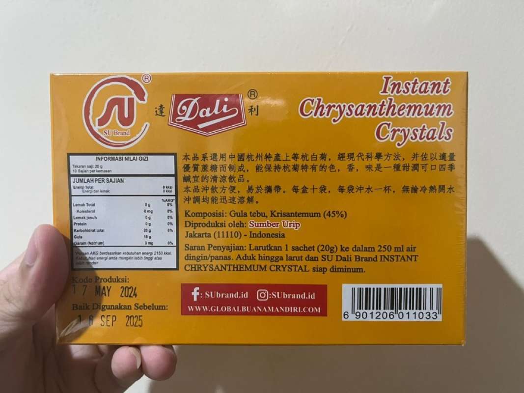 Jual Su Brand Dali Instant Chrysanthemim Crystals / Minuman Serbuk ...