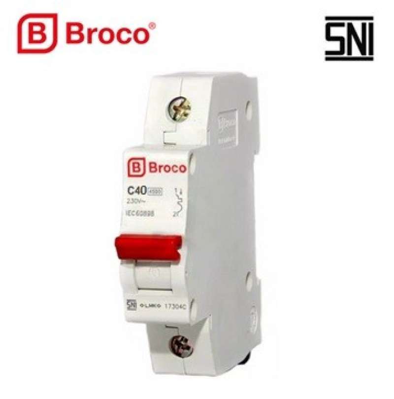 Jual Broco Mcb 1p 40a 17340c Sni Original 1 Phase 40 Ampere Di Seller ...