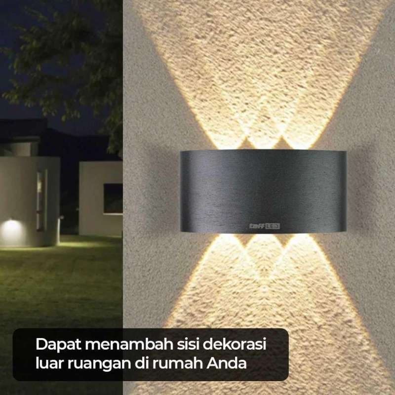 Jual Lampu Dinding Hias Outdoor Modern Aluminium 6w 6led Warm White ...