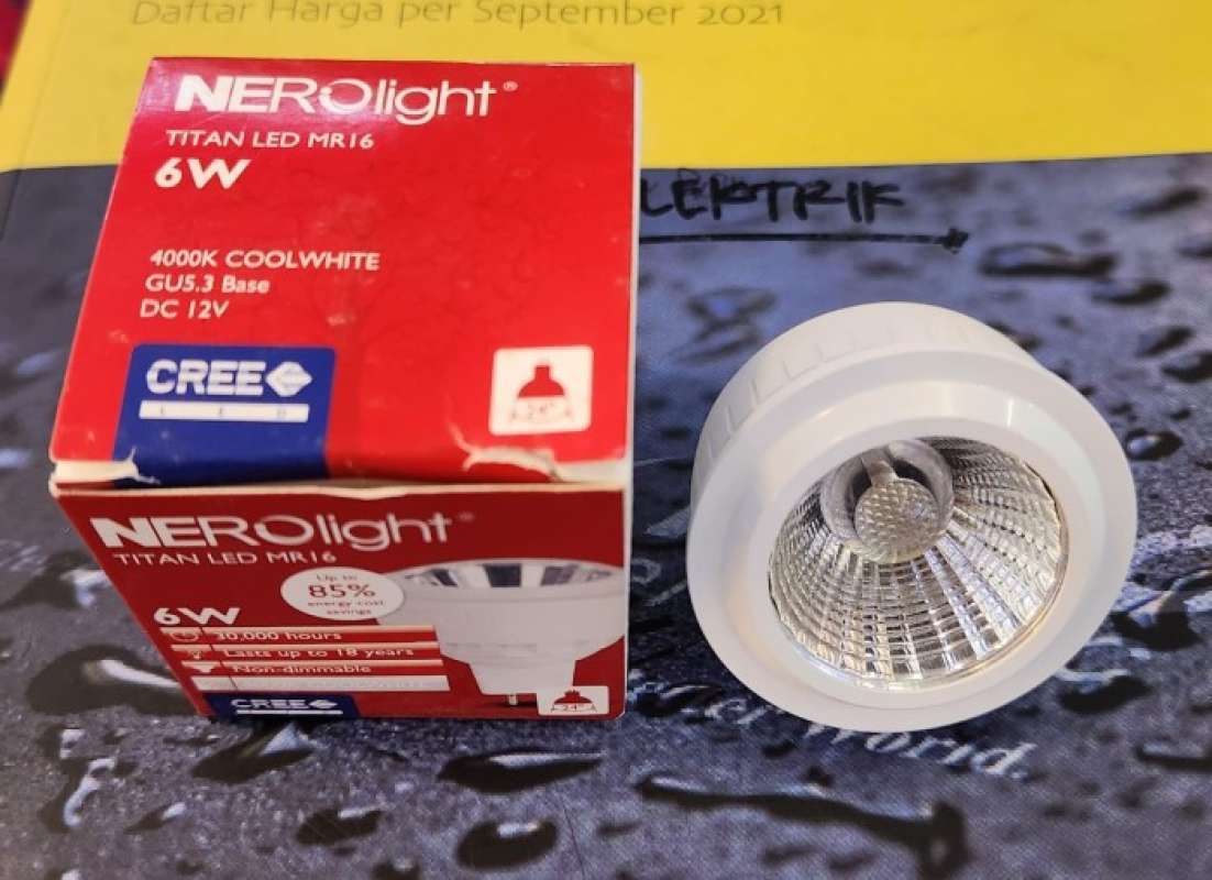 Promo Nerolight Mr16 220v 12v Dc Ac Titan General Echo Nero - Echo 7w ...