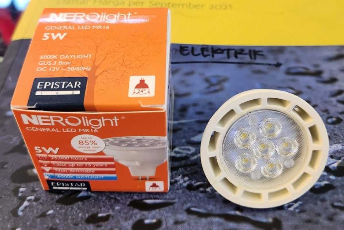 Promo Nerolight Mr16 220v 12v Dc Ac Titan General Echo Nero - Echo 7w ...